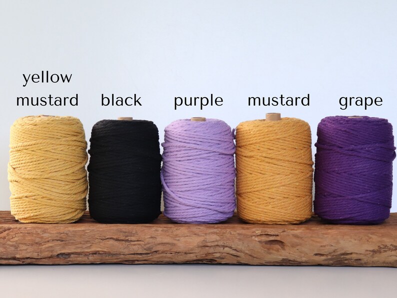 5mm Macrame Cord 1kg 3 Ply Bulk Coloured Cotton Rope 3 - Etsy