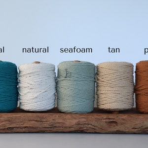 5mm Macrame Cord 1kg 3 Ply Bulk Coloured Cotton Rope 3 - Etsy