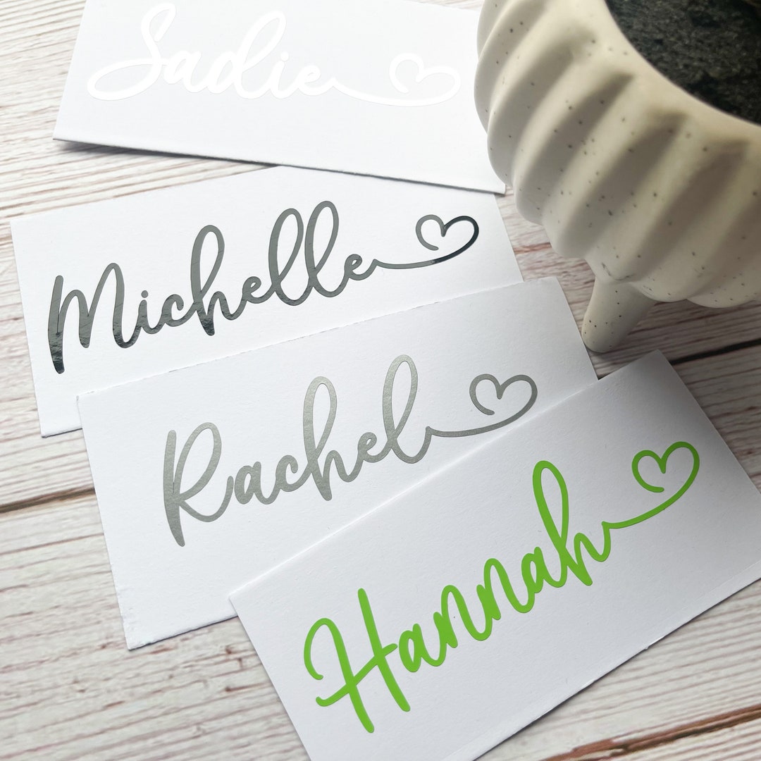 1,3,5,10 Personalised Name Sticker Decal Word Label Vinyl Decal Glass ...