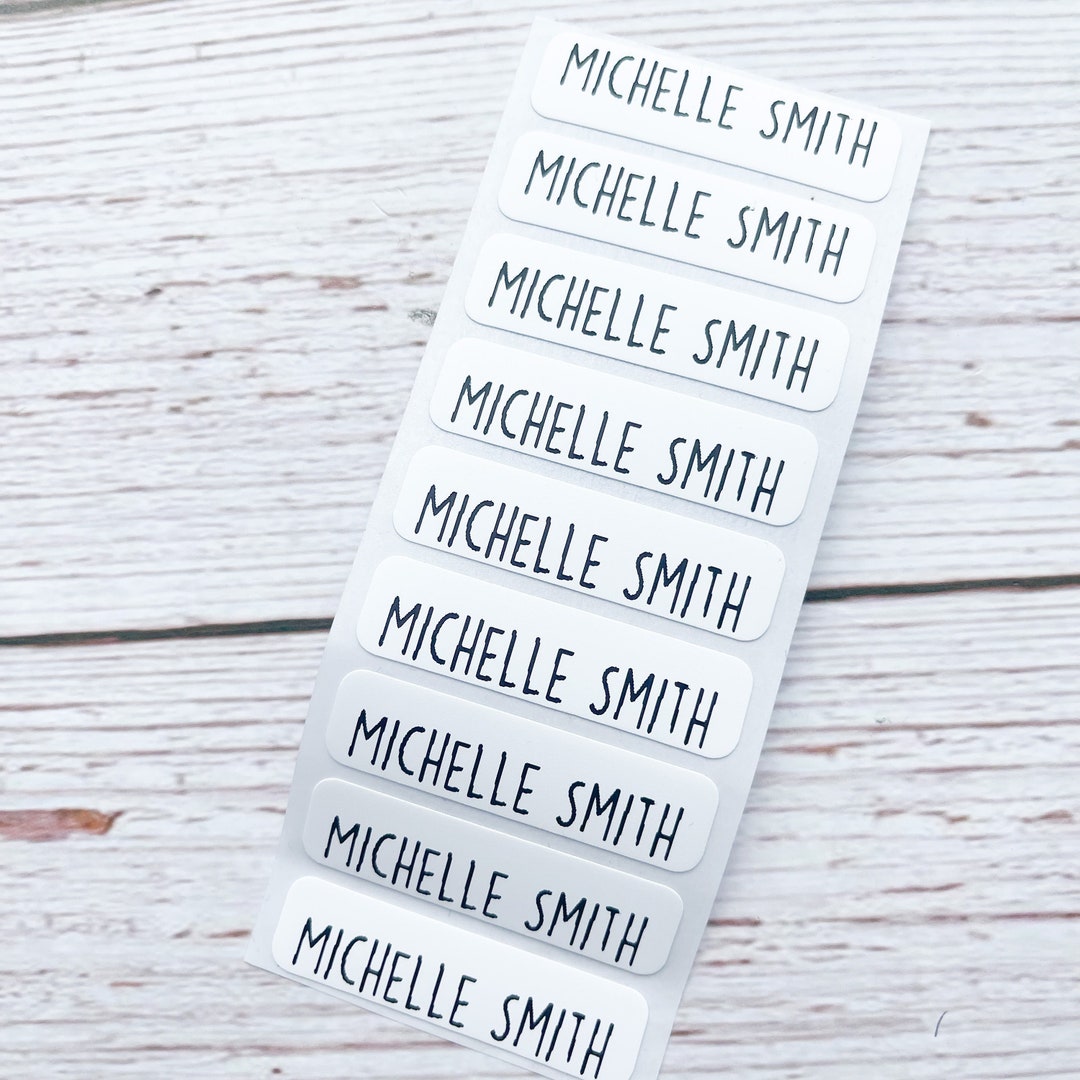 Personalised Printed Iron on Name Labels. Clothing School Uniform ...