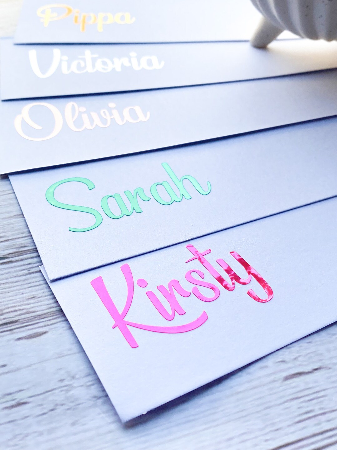 1,3,5,10 Personalised Name Sticker Decal Word Label Vinyl Decal Glass ...