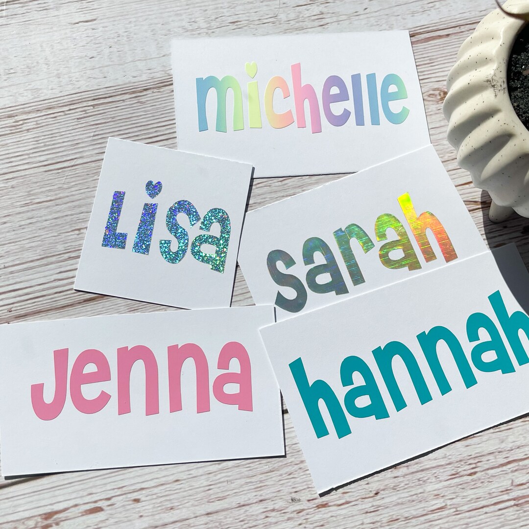 Personalised Name Stickers - for Lunch Boxes, Notebooks, Glass, Water ...