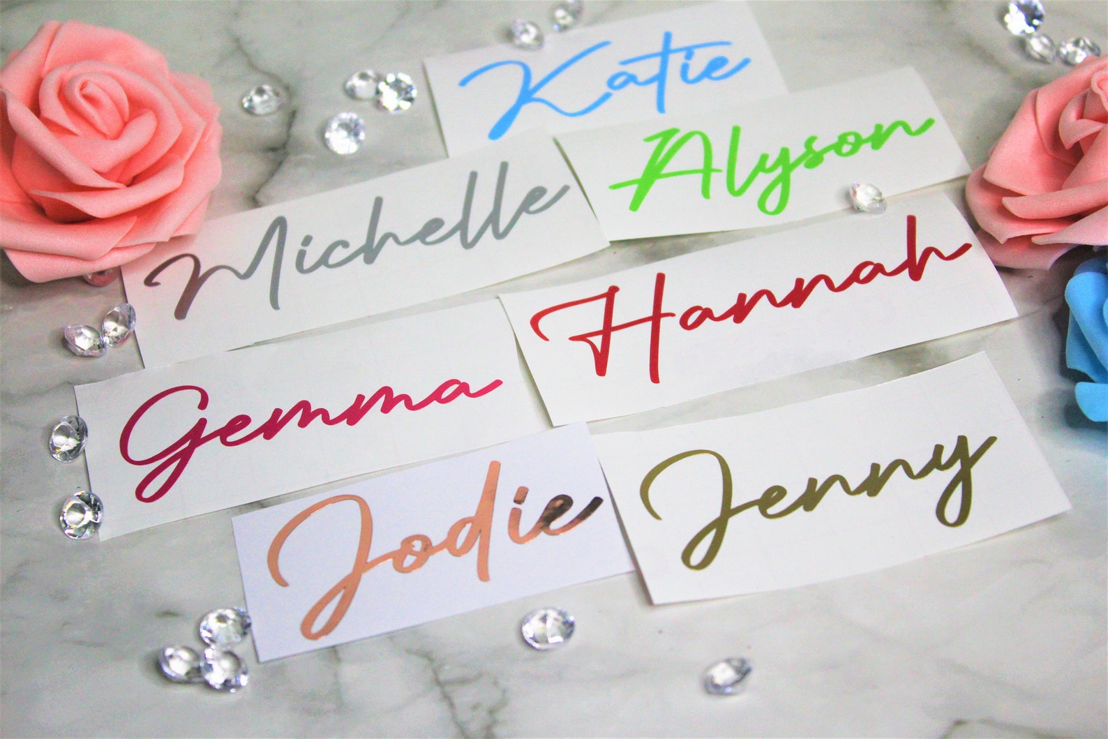 Personalised Name Vinyl Stickers Custom Name Word Vinyl - Etsy UK