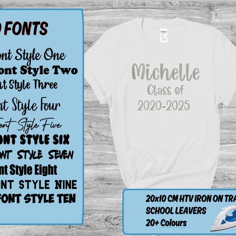 Fonts for Leaver Shirts - Etsy UK