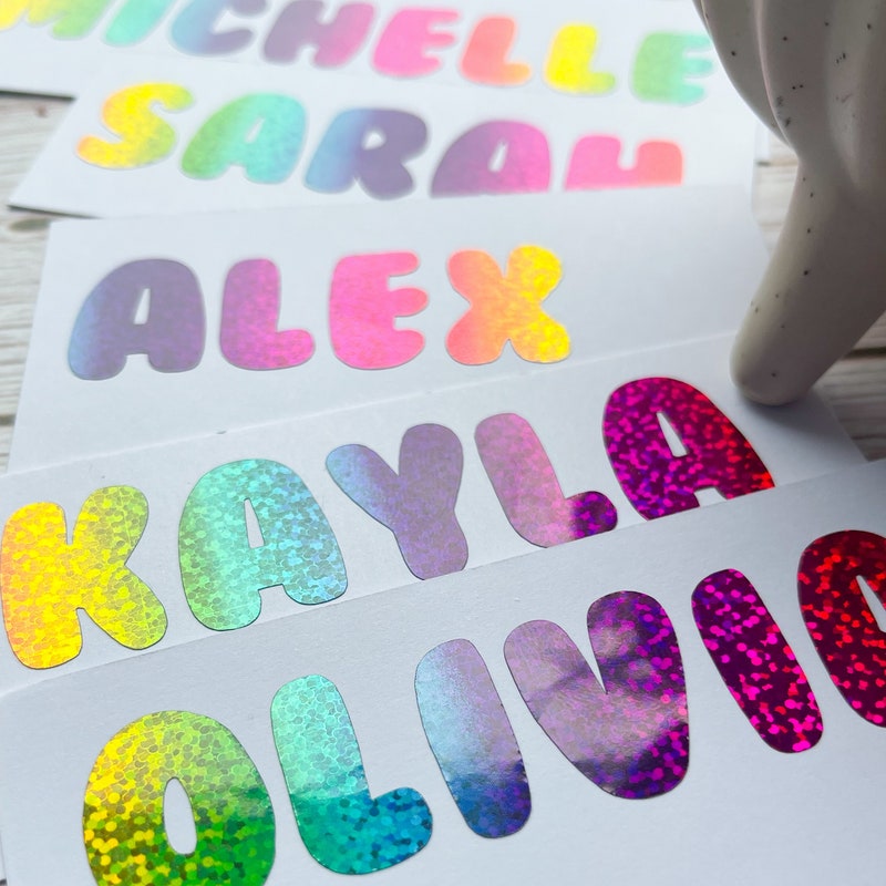 Glitter Name Cards - Etsy