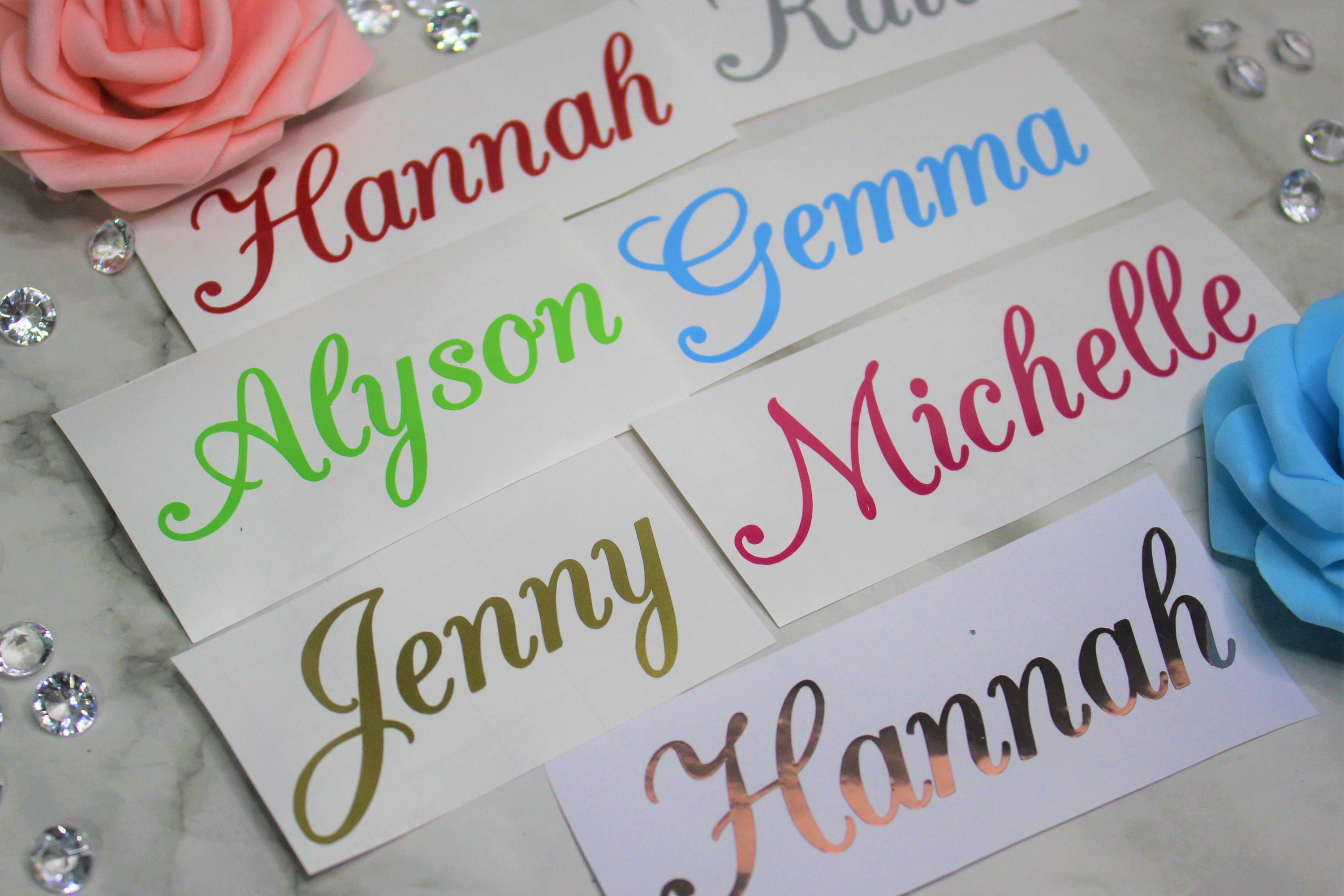 Personalised Name Vinyl Stickers Custom Name Word Vinyl | Etsy