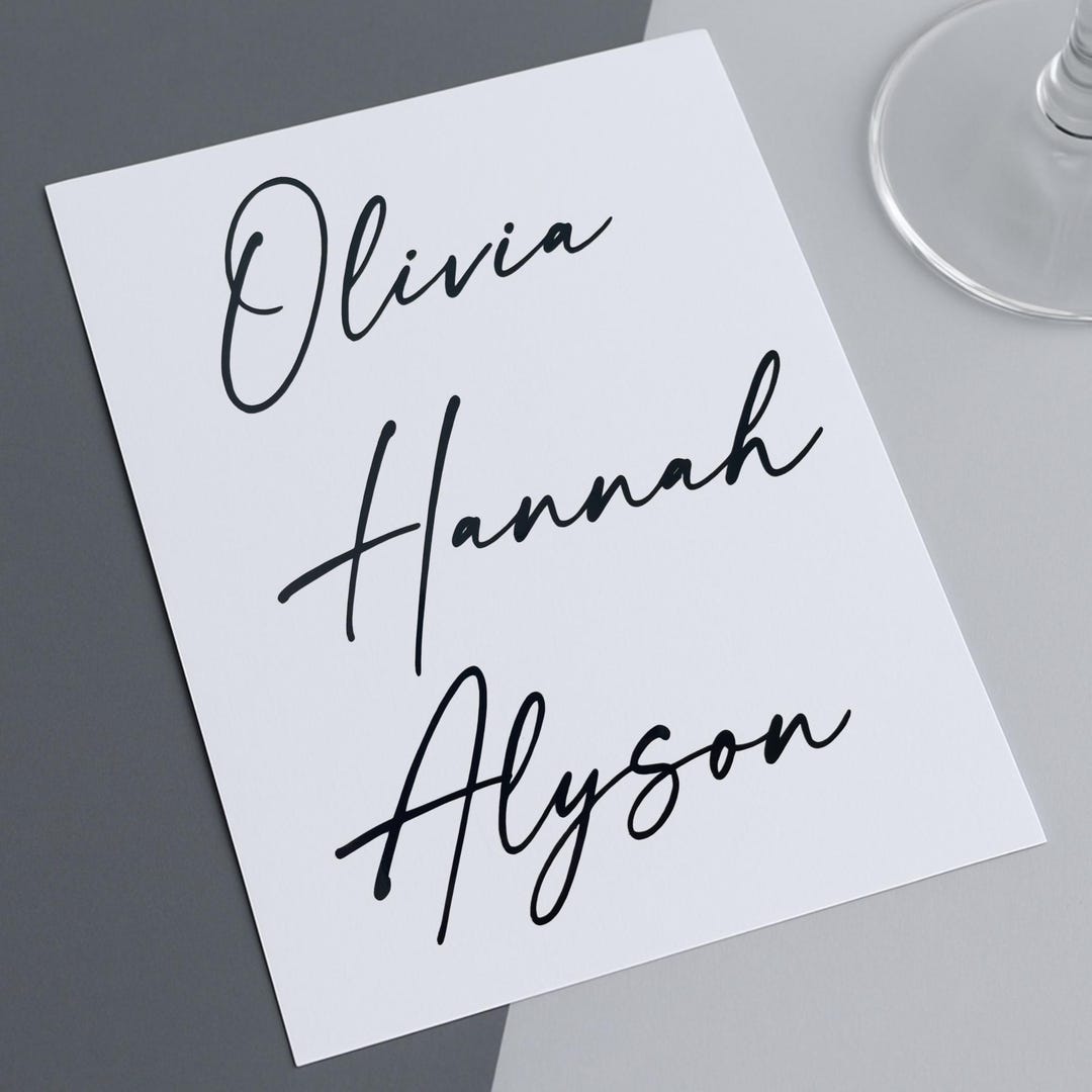 Personalised Vinyl Name Decal | Custom Name Sticker | Glasses • Bottles ...