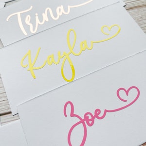1,3,5,10 Personalised Name Sticker Decal Word Label Vinyl Decal Glass ...