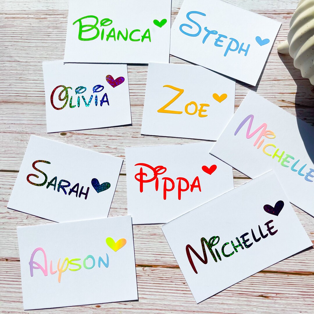 Personalised Name Stickers - for Lunch Boxes, Notebooks, Glass, Water ...