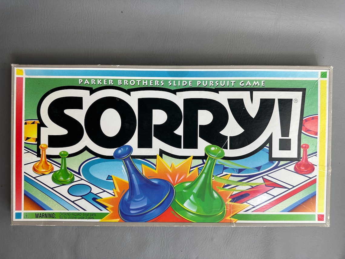 Vintage SORRY Board Game 1992 Complete - Etsy
