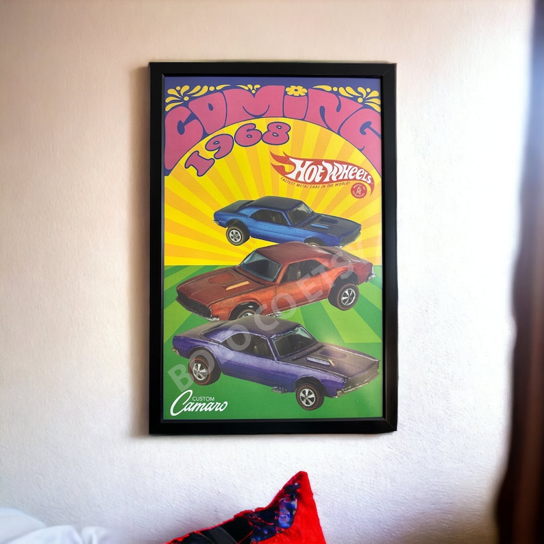 1968 Hot Wheels Camaro Racing Poster Redlines Custom Print - Etsy