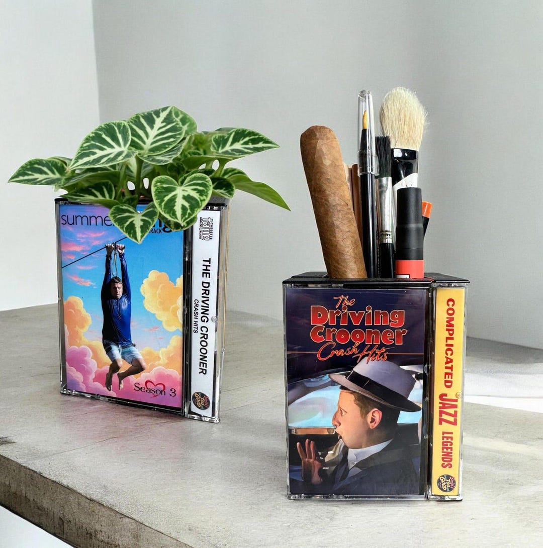 I Think You Should Leave Cassette Tape Case Desk Organizer Pen Pencil ...