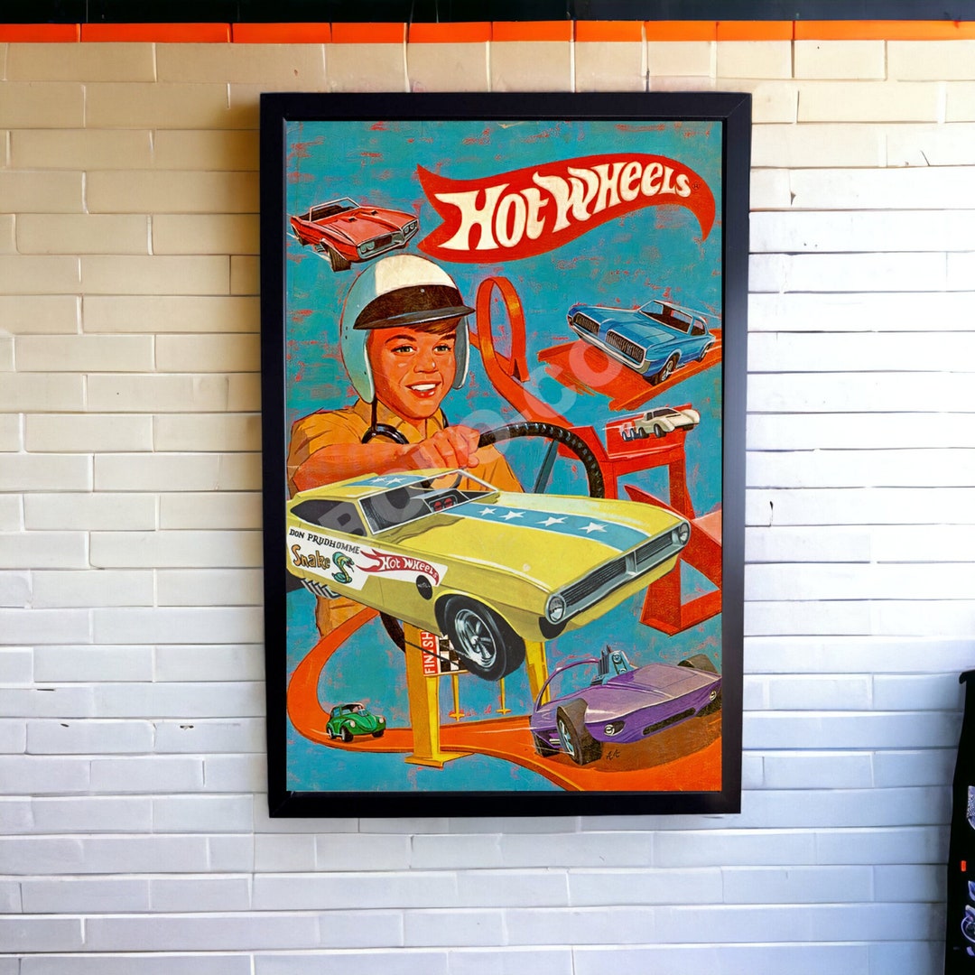 Vintage 1969 Hot Wheels Redlines Poster Racing Print 11 X 17 NO FRAME ...