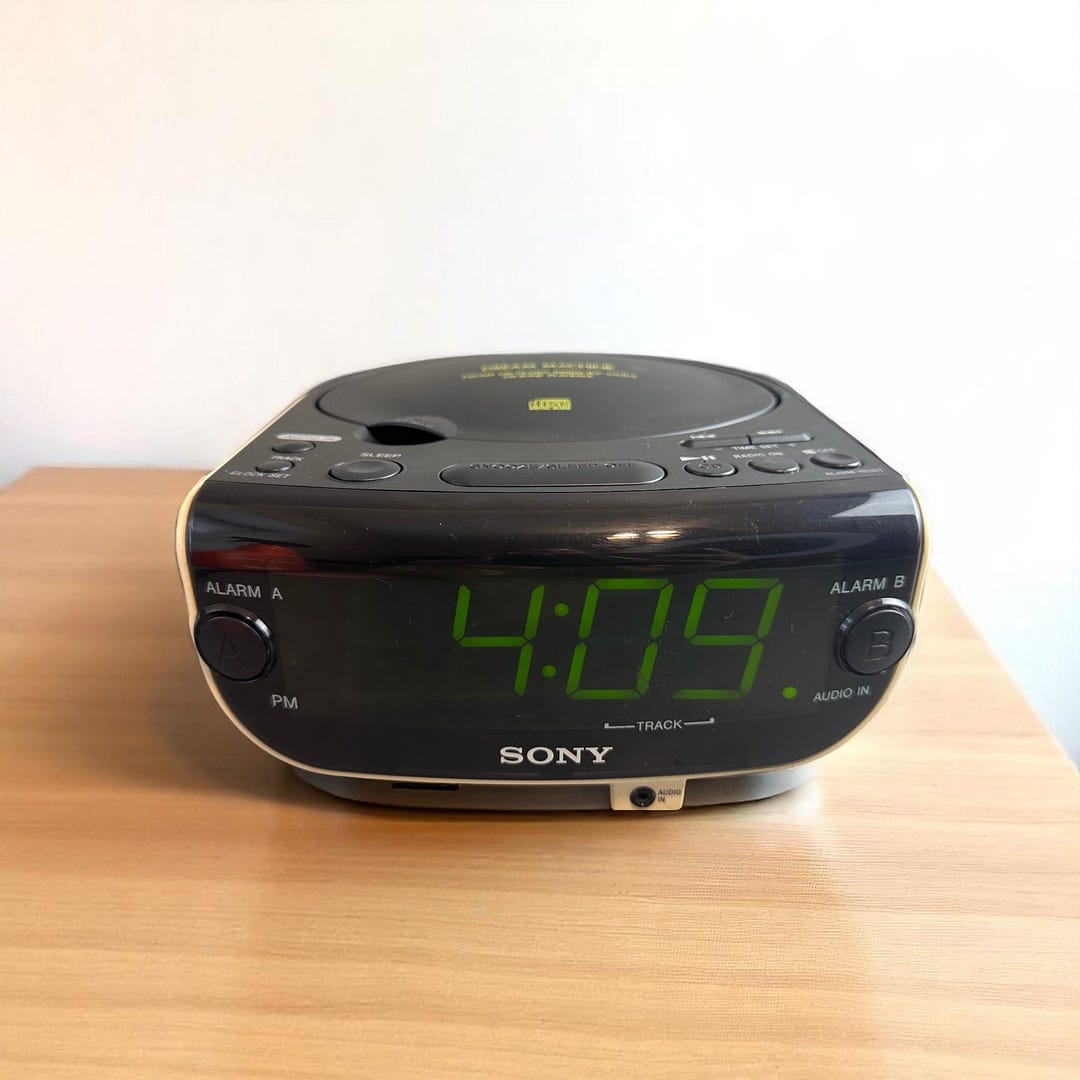 Vintage SONY Dream Machine Clock Radio CD Player White Digital Am/fm ...