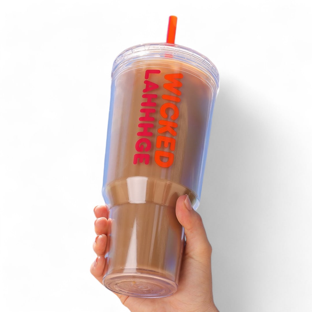 Dunkin Wicked Lahhhge Tumbler 40oz With Straw Plastic Extra Extra Large ...