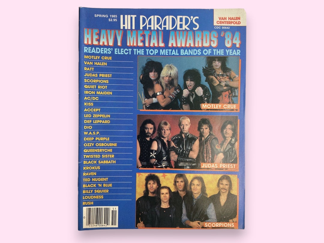 1985 Spring Hit Parader Magazine Heavy Metal Motley Crue - Van Halen ...