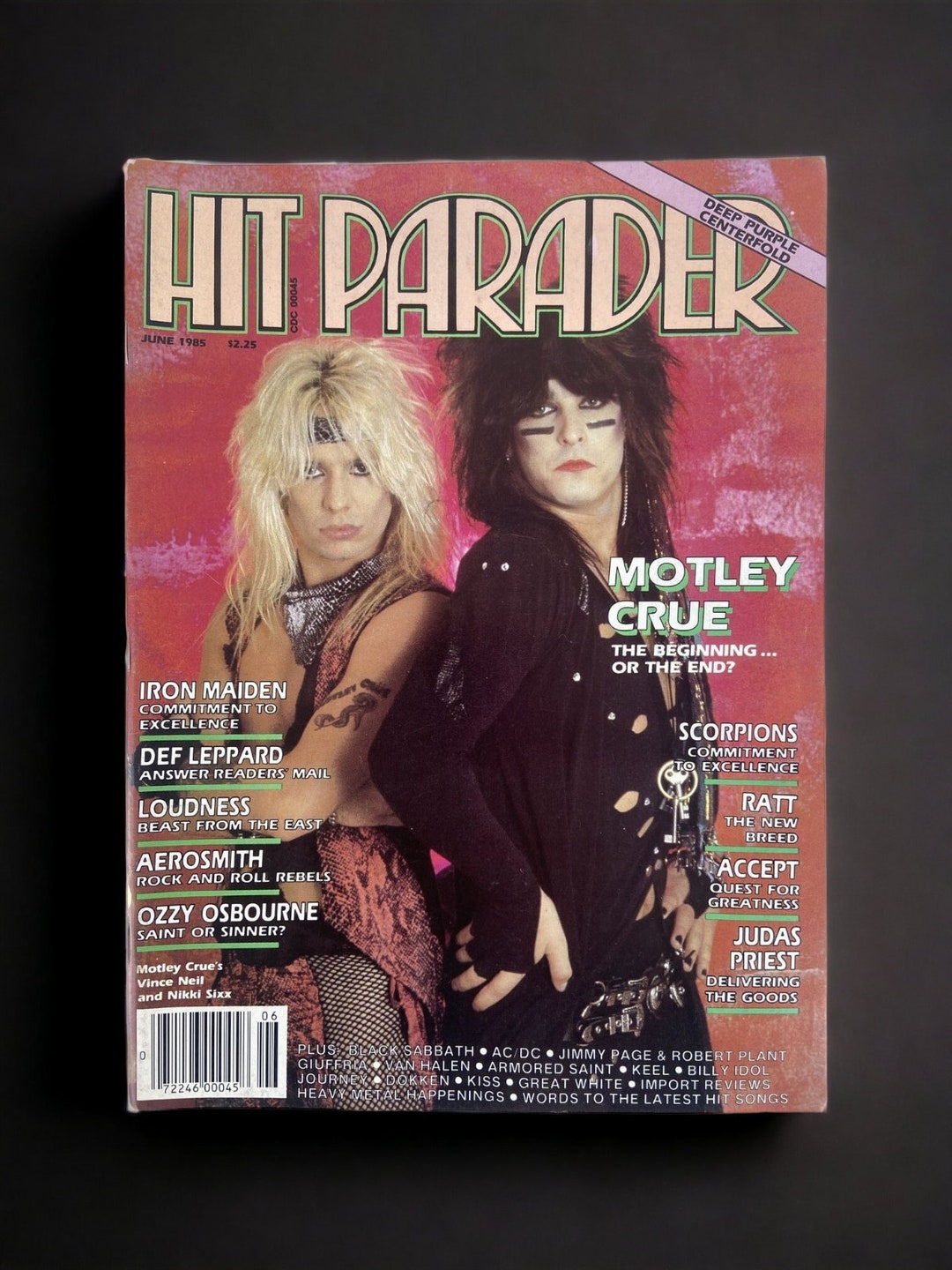 Vintage Hit Parader Magazine June 1985 Nikki Sixx Vince Neil - Etsy