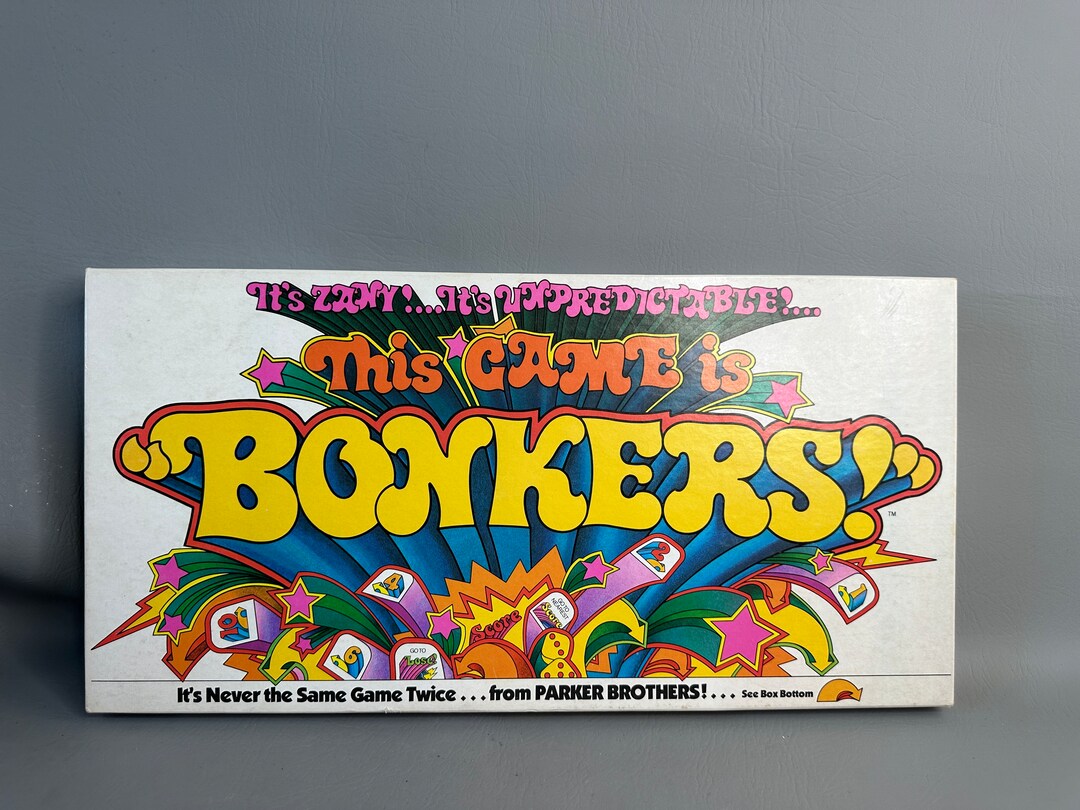 Vintage Bonkers Board Game 1978 Parker Brothers " This Game is Bonkers ...