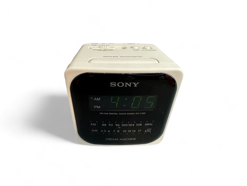 Vintage 1989 SONY Dream Machine Clock Radio White Square Am/fm Radio ...