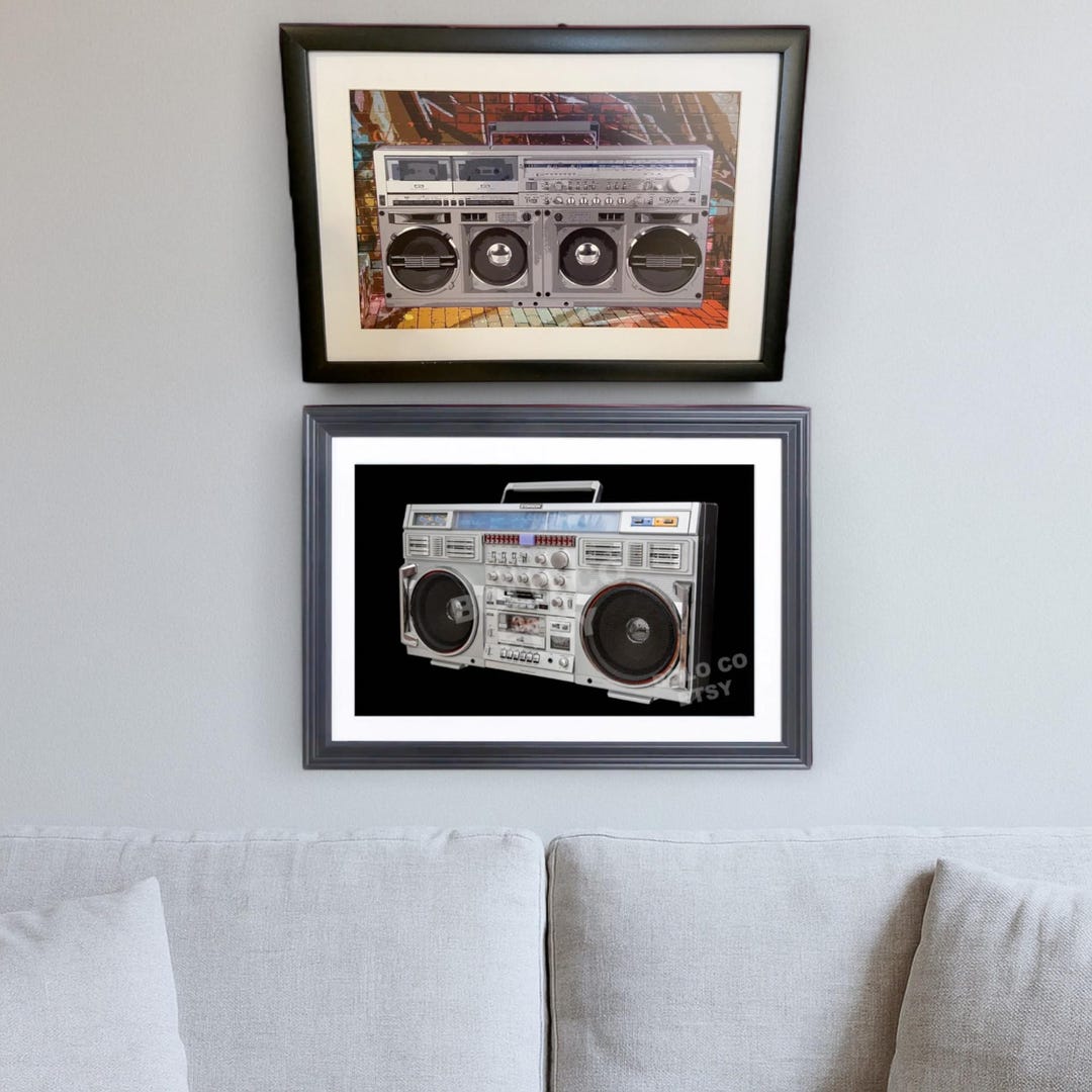 Vintage Boombox Poster Prints 17" X 11" Boom Box 80's 90s Hip Hop Wall ...