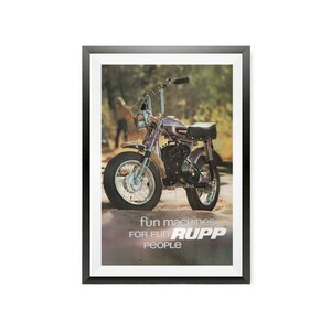 Vintage Mini Bike Poster Rupp Roadster Prints 11"x 17" Minibike Guide ...