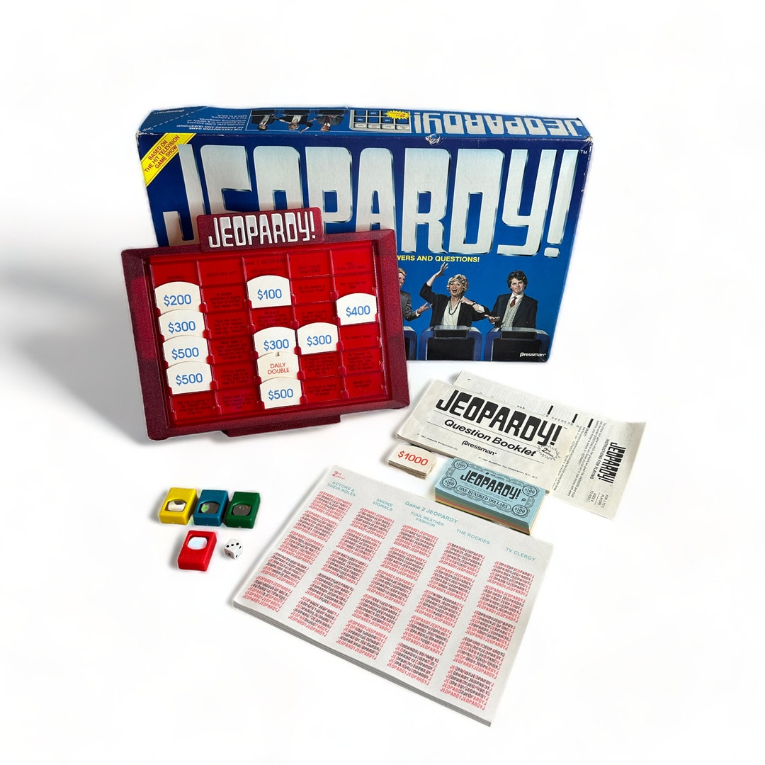 Vintage Jeopardy Board Game 1986 100% Complete - Etsy Vintage Jeopardy Board Game 1986 100% Complete - Etsy