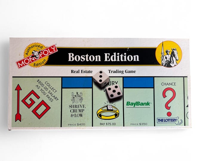 Boston Edition Monopoly Board Game Vintage 1994 Complete - Etsy