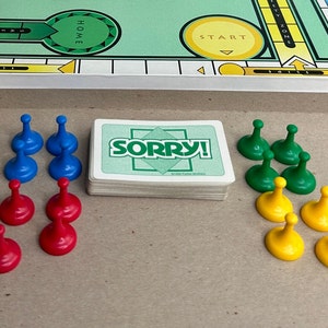 Vintage SORRY Board Game 1992 Complete - Etsy