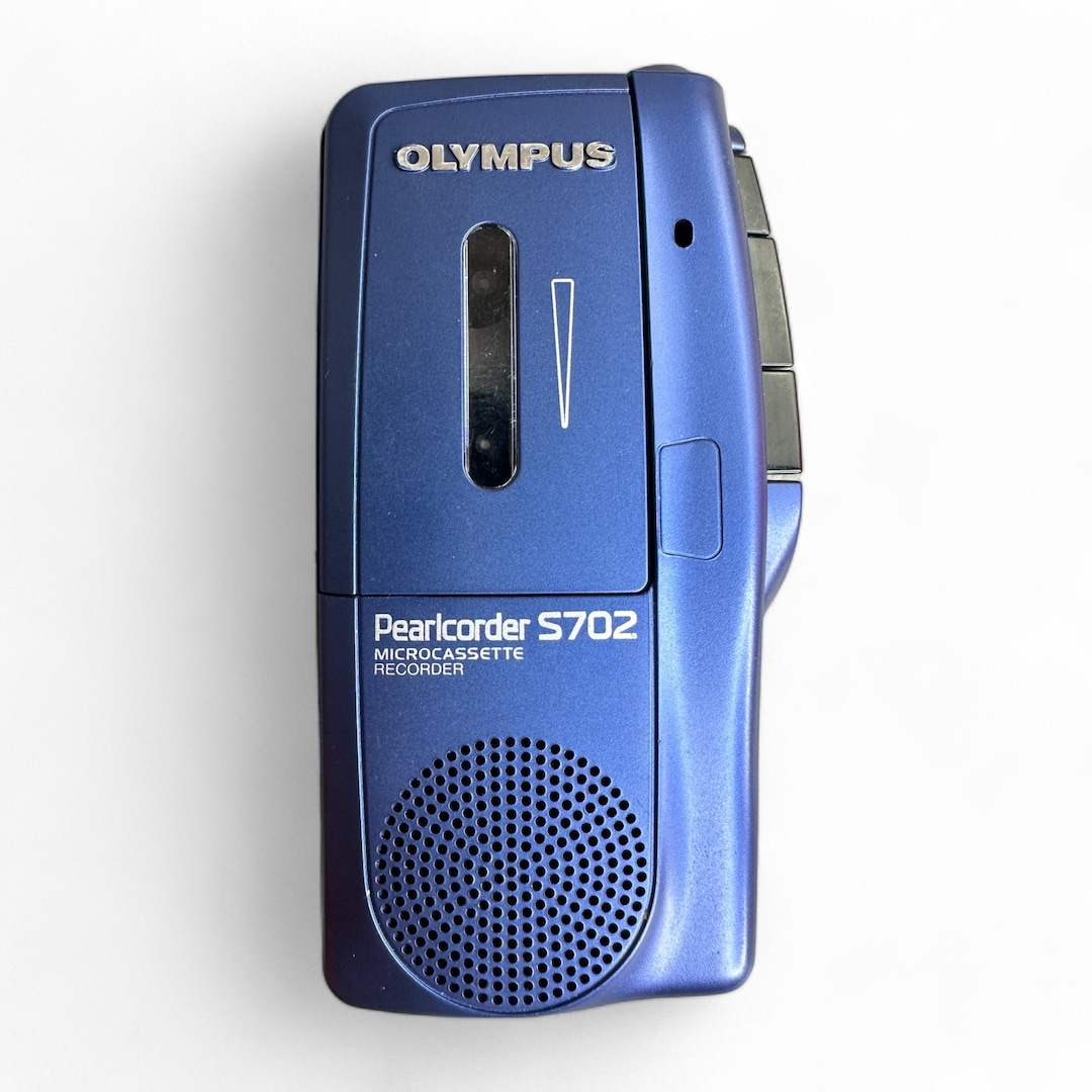 Olympus Pearlcorder Microcassette Tape Voice Recorder Player S702 Blue ...