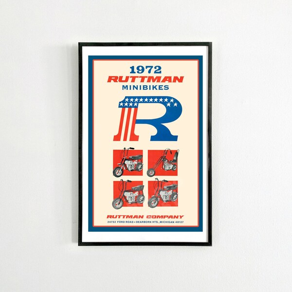 Vintage Bike Poster - Etsy