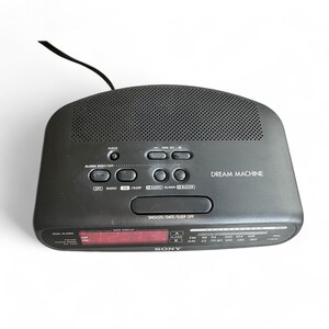 Vintage SONY Dream Machine Clock Radio Black Digital Am/fm Radio Alarm ...