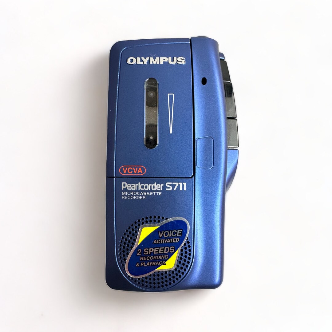 Olympus Pearlcorder Microcassette Tape Voice Recorder Player S711 Blue - Etsy