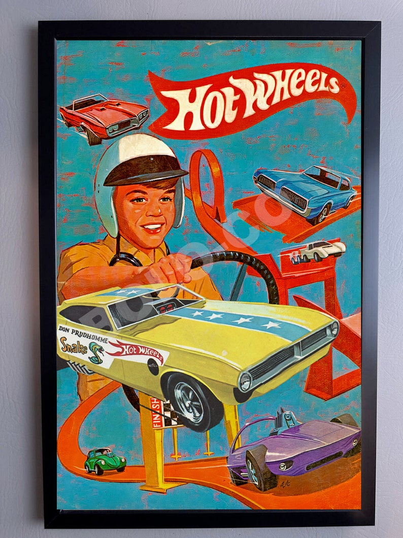 Vintage 1969 Hot Wheels Redlines Poster Racing Print 11 X 17 NO FRAME ...