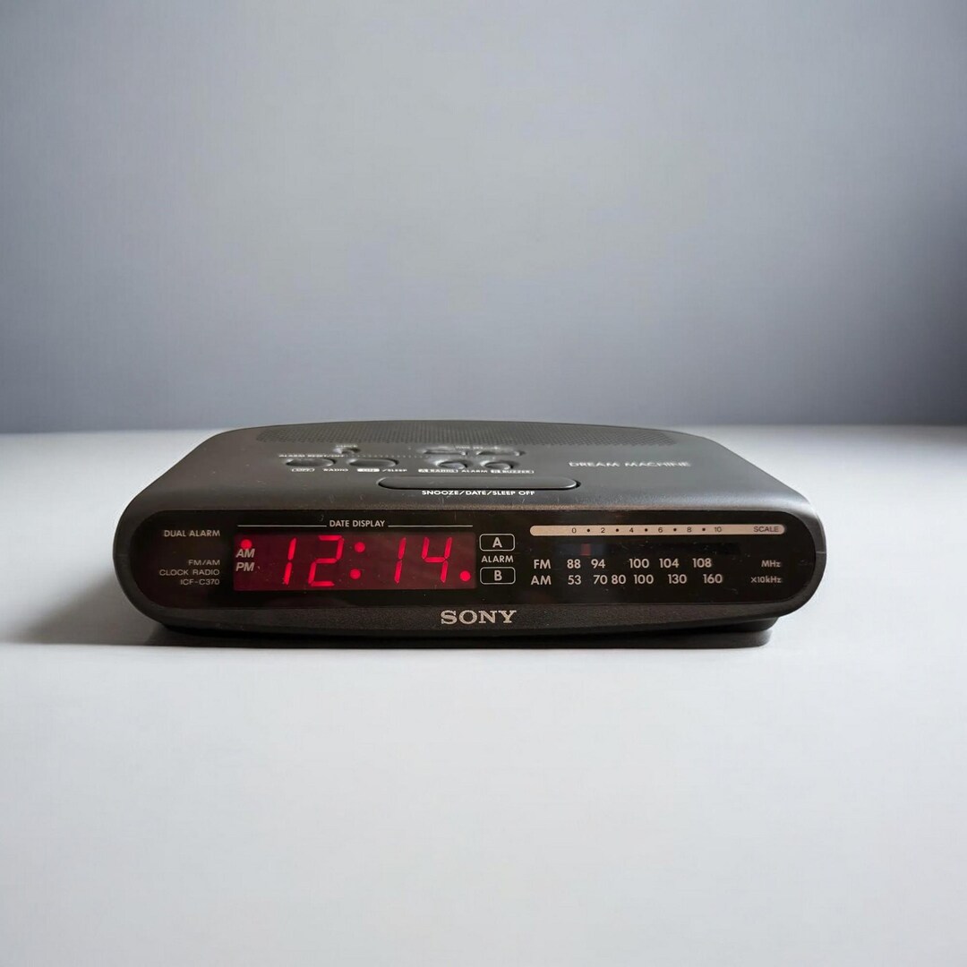 Vintage SONY Dream Machine Clock Radio Black Digital Am/fm Radio Alarm ...