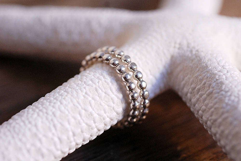 Silver Stacking Ring Silver Bead Ring Silver Bead Ball Ring - Etsy
