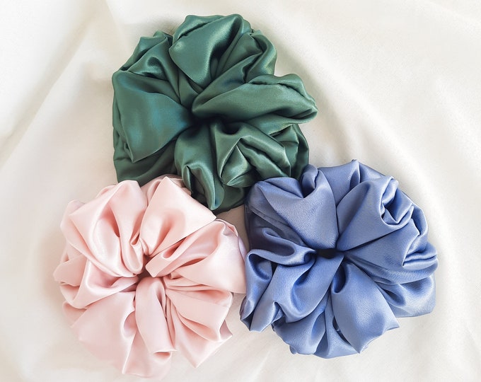XL Satin Scrunchies, Extra Large Hair Scrunchies, Giant Scrunchies ...