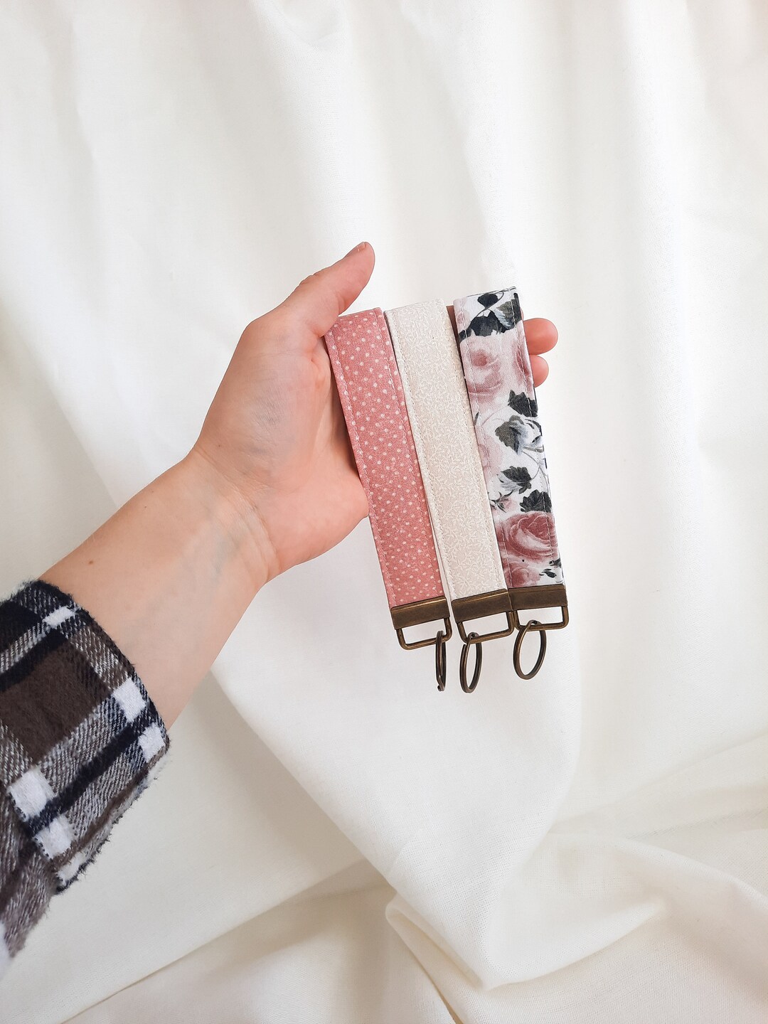 Cute Keychain Wristlet, Key Fob Keychain, Car Keychain, Floral Wristlet ...