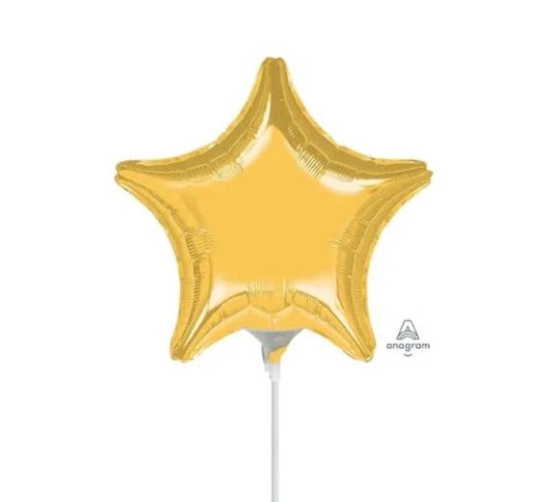 9 Anagram Gold Star Foil/ Mylar Balloon requires Heat Sealing - Etsy
