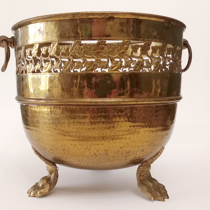 Large Brass Planter - Etsy