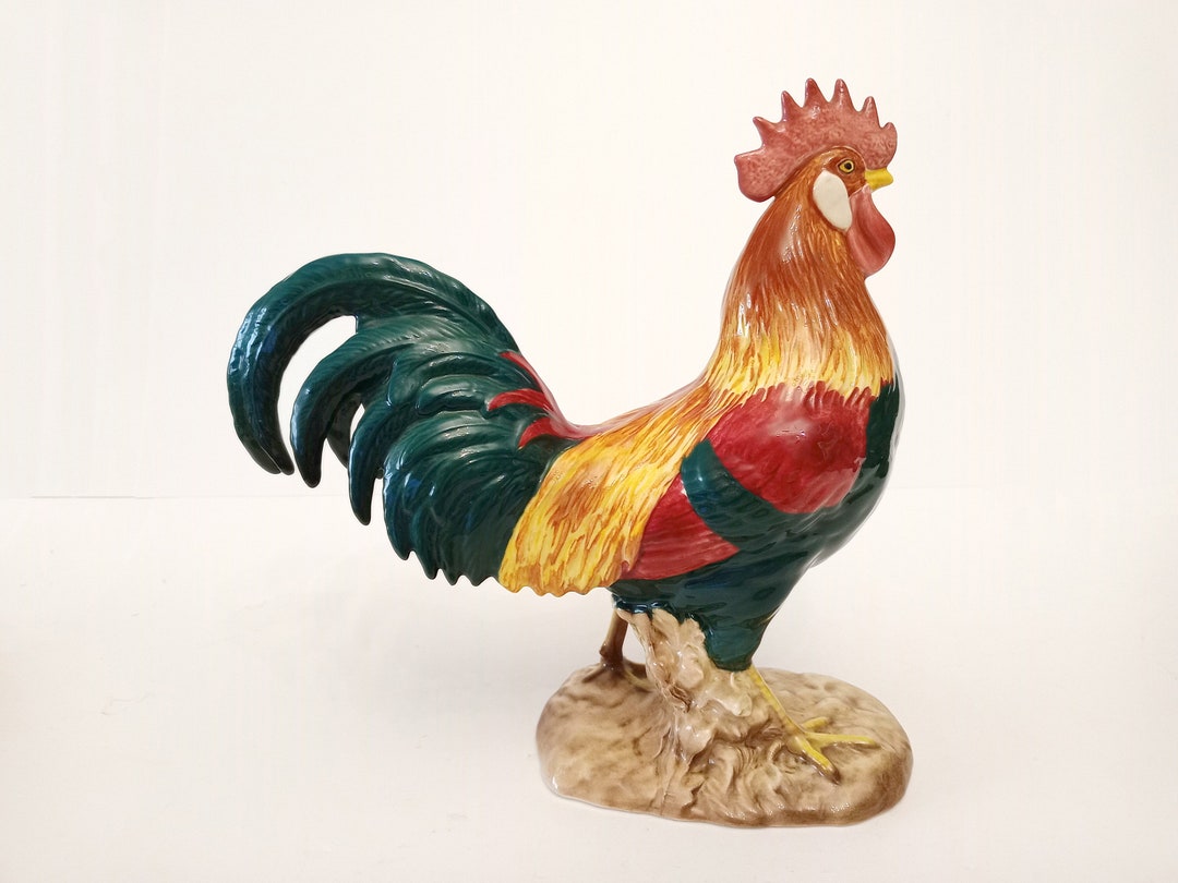 Rare Vintage Cockerel by Beswick England Large Porcelain Figure Model ...