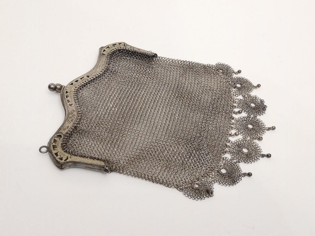 Antique Silver Chain Mesh Bag Circa 1920 Spain Stamped 800 Handmade Silver Evening Purse - Etsy