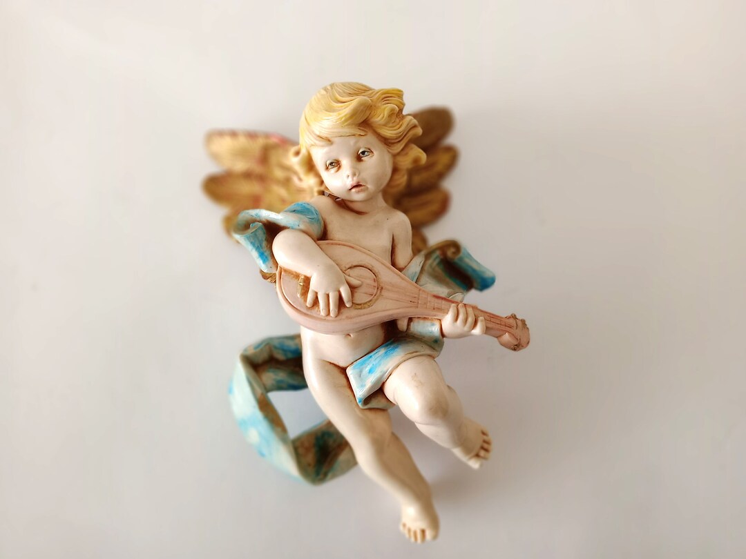 Vintage Italian Angel or Cherub Wall Hanging Decor From 1984 Simonetti ...
