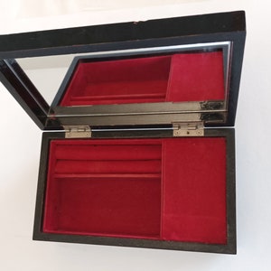 Black Lacquered Music Box With a Bamboo Leaves Design Made in Japan ...