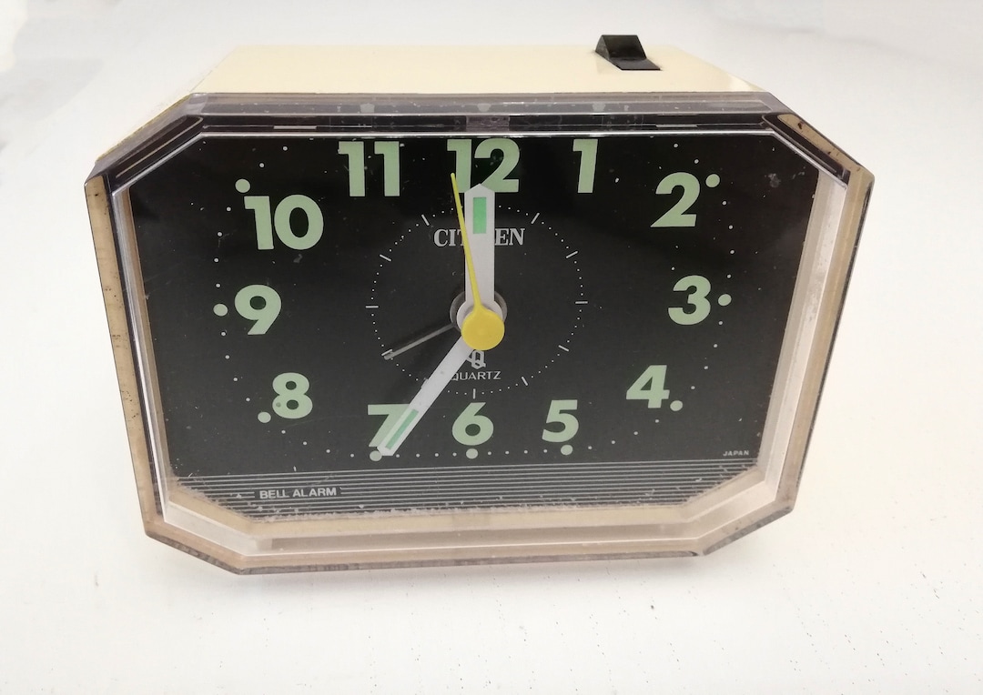 Citizen Bell Alarm Clock Made in Japan in the 1980s Retro Brown and ...