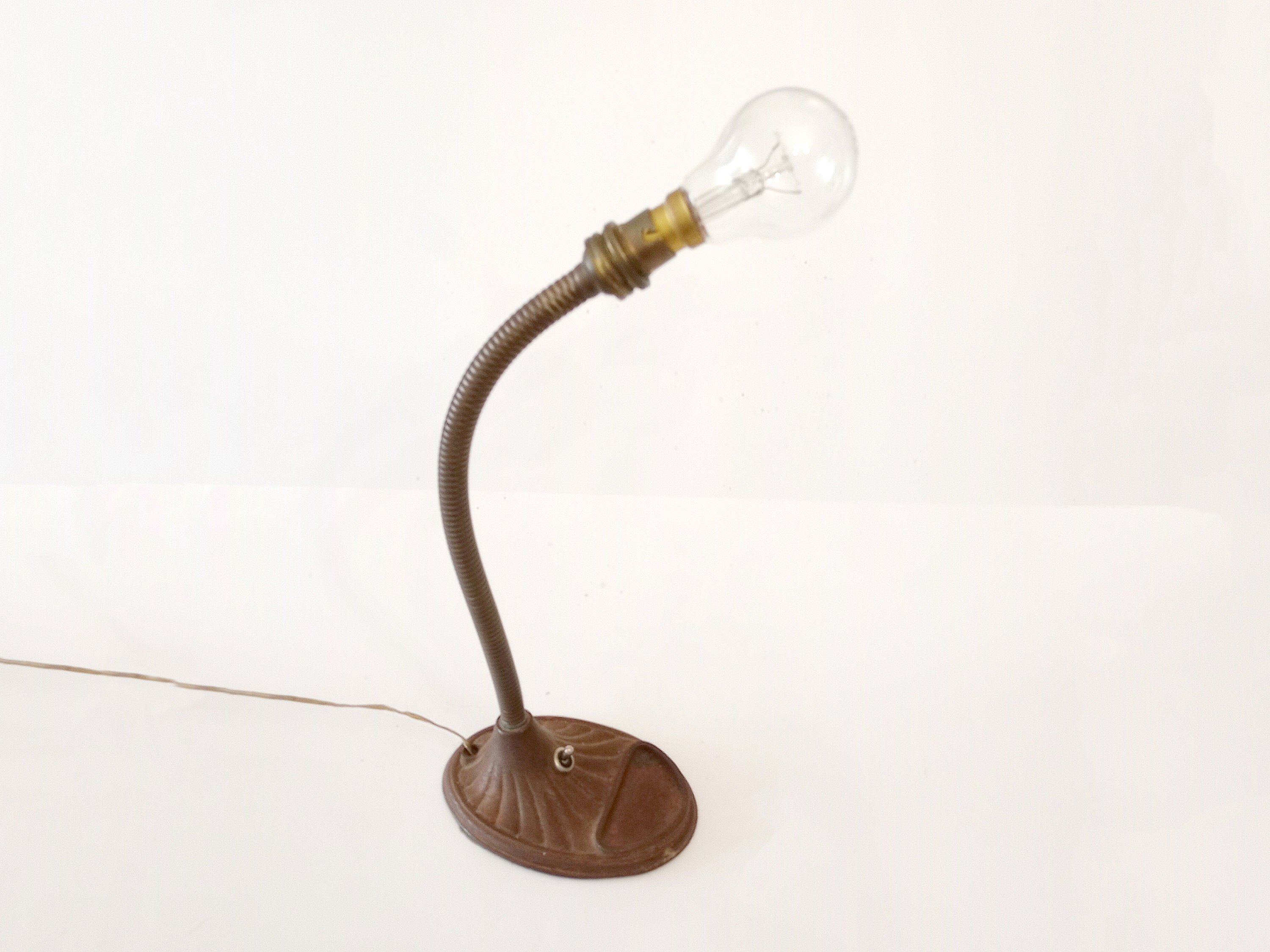 Rare Industrial Cast Iron Bendy Desk Lamp British Made by - Etsy