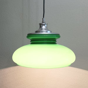 Mcm Green Opaline Pendant Light Made in the 1960's Green Space Age ...