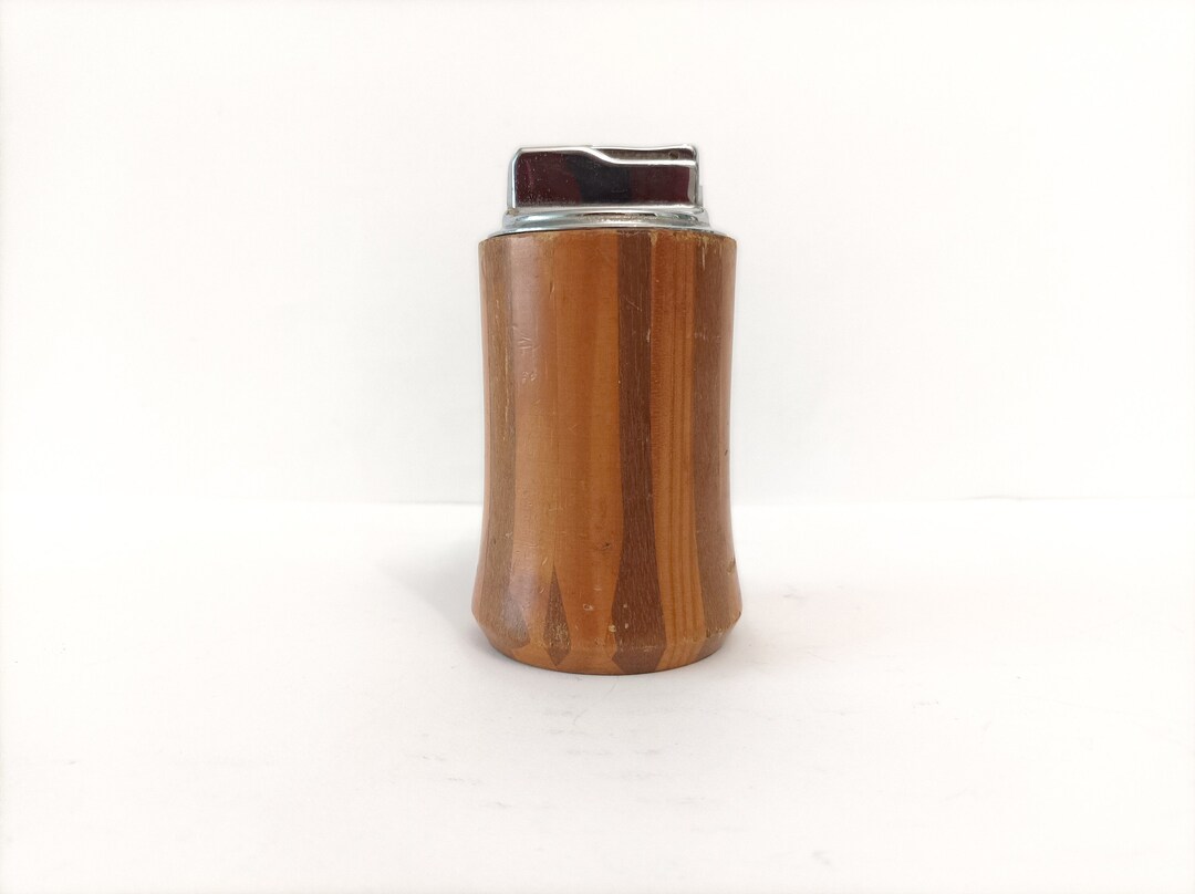 Vintage Wooden Designer Table Lighter by Flamagas Barcelona, Circa 1970 ...