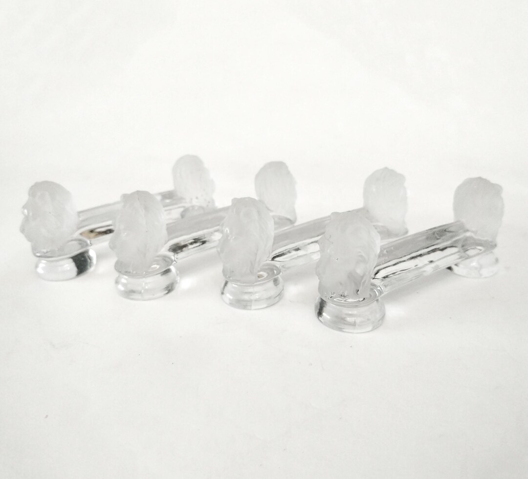 Glass Knife Rests Circa 1950 Set of Four Knive Rests With Lion Heads ...