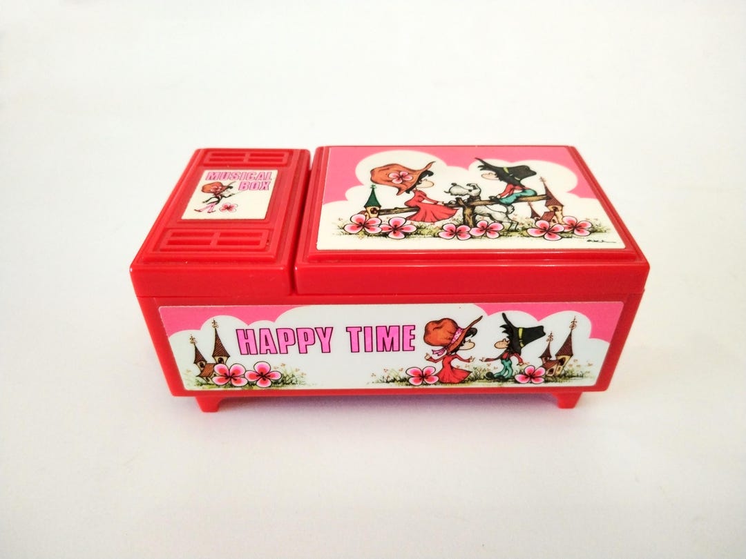 Small Red Music Box Made in Japan Circa 1980 Japanese Lady Mate ...