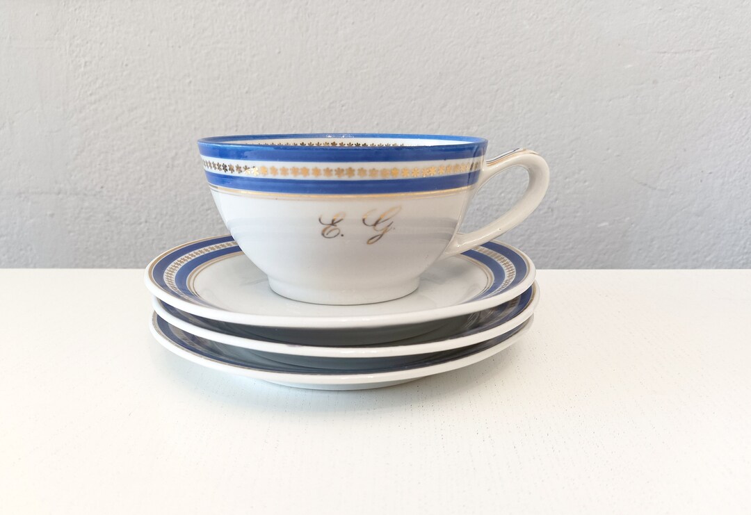 Vintage Fine Porcelain Coffee or Tea Cup and Saucer Made by Jager With ...